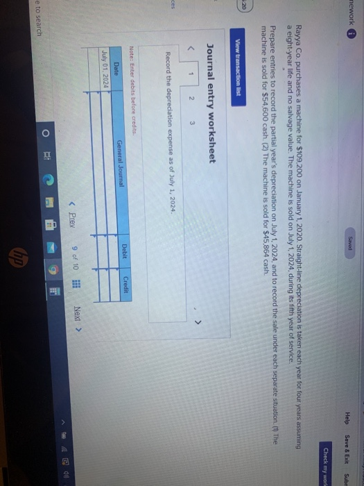 Solved nework Saved Help Save & Exit Sub Check my work Rayya | Chegg.com