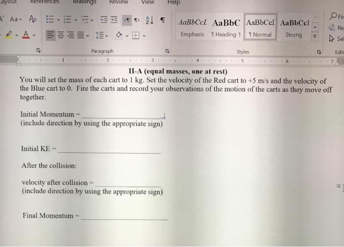 Solved reset Collision Carts pause 2.5 m/s2.5 m/s Initial | Chegg.com