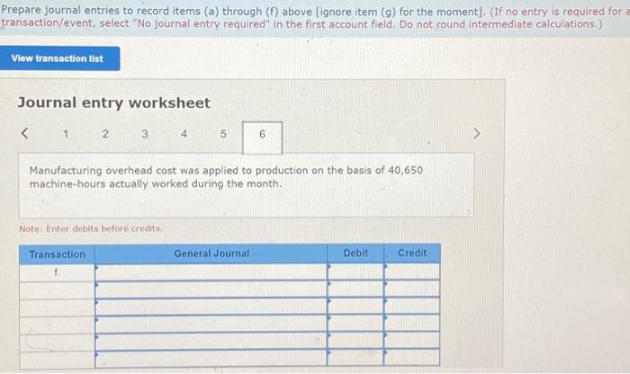 Solved Prepare journal entries to record items (a) through ( | Chegg.com