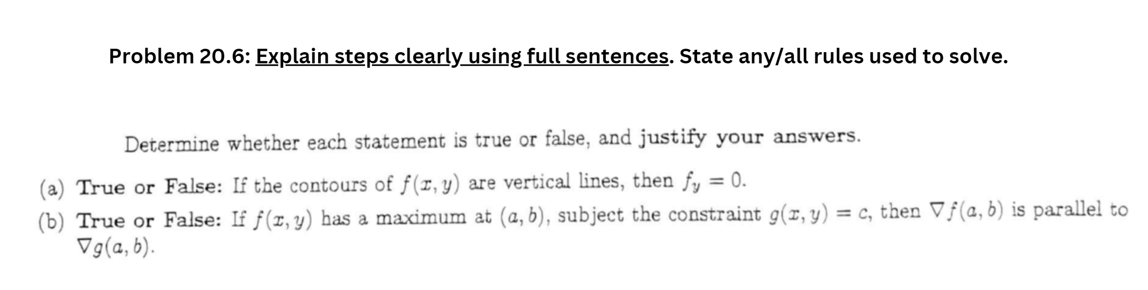 Solved Problem 20.6: Explain steps clearly using full | Chegg.com