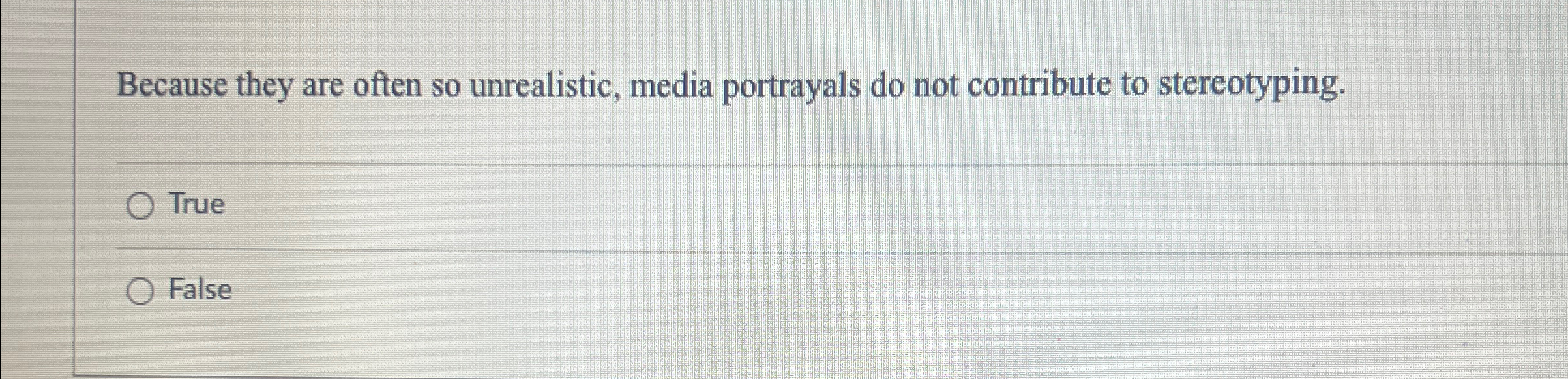 Solved Because they are often so unrealistic, media | Chegg.com