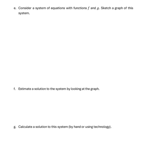 e. ﻿Consider a system of equations with functions f | Chegg.com