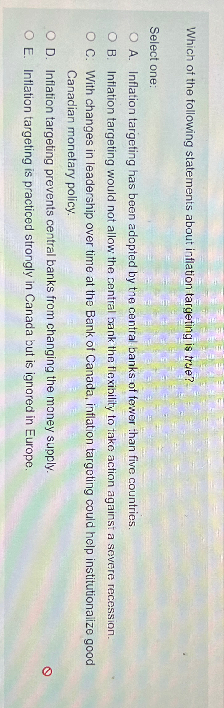 Solved Which of the following statements about inflation | Chegg.com