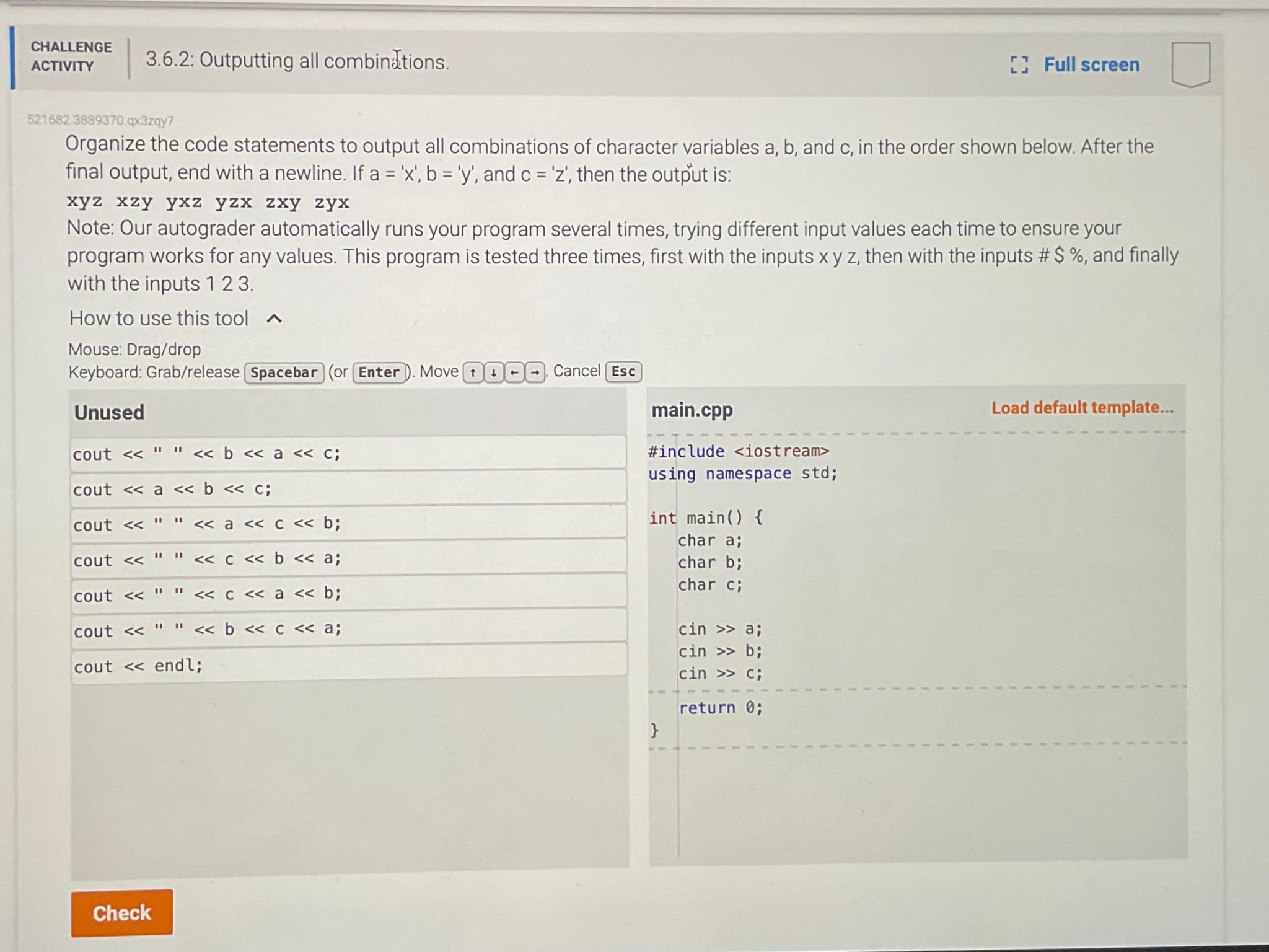 Solved Challengeactivity3 6 2 Outputting All