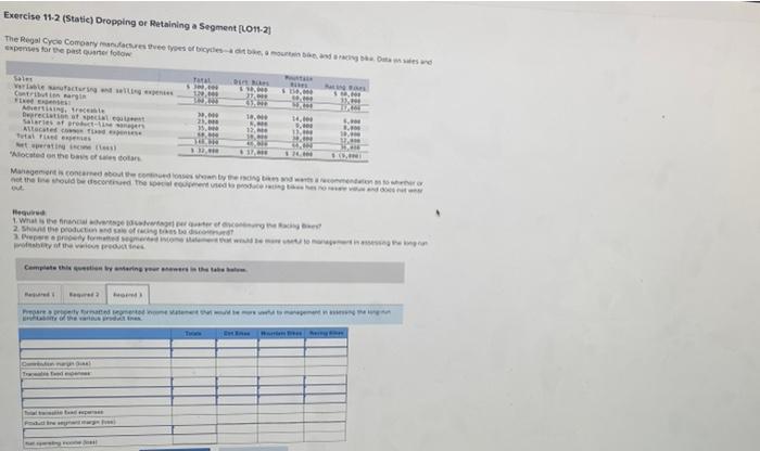 Solved Exercise 15-2 (Static) Dropping or Retaining a | Chegg.com