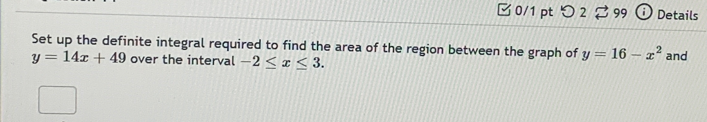 Solved Set up the definite integral required to find the | Chegg.com