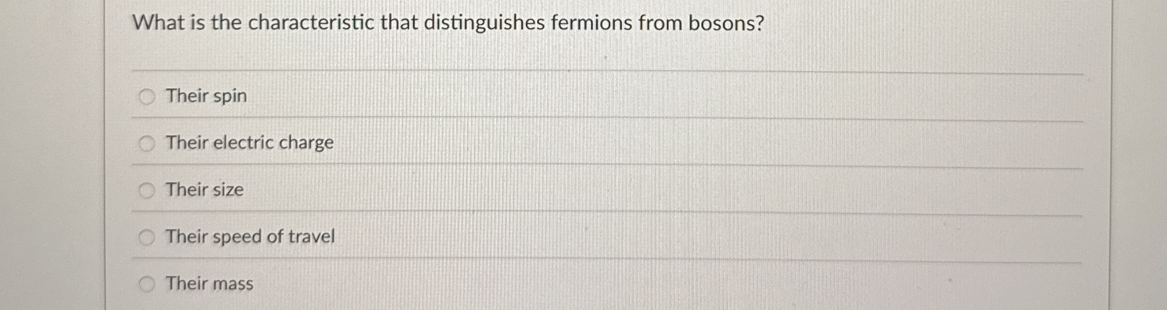 Solved What is the characteristic that distinguishes | Chegg.com
