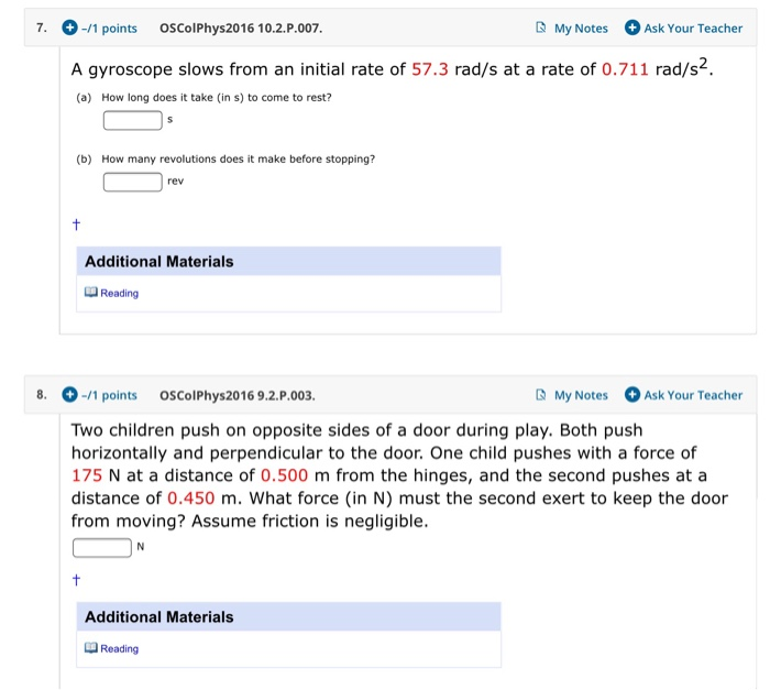 Solved Oscolphys2016 10 2 P 007 1 Points 7 Ask Your