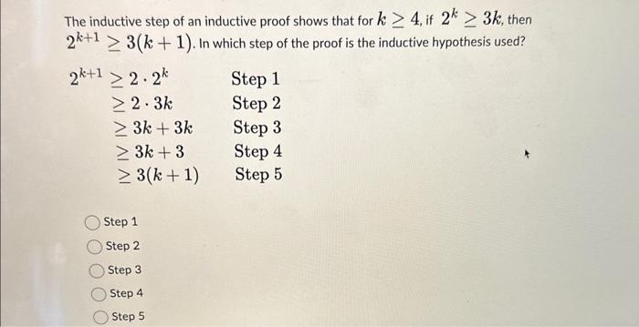 Solved The inductive step of an inductive proof shows that | Chegg.com