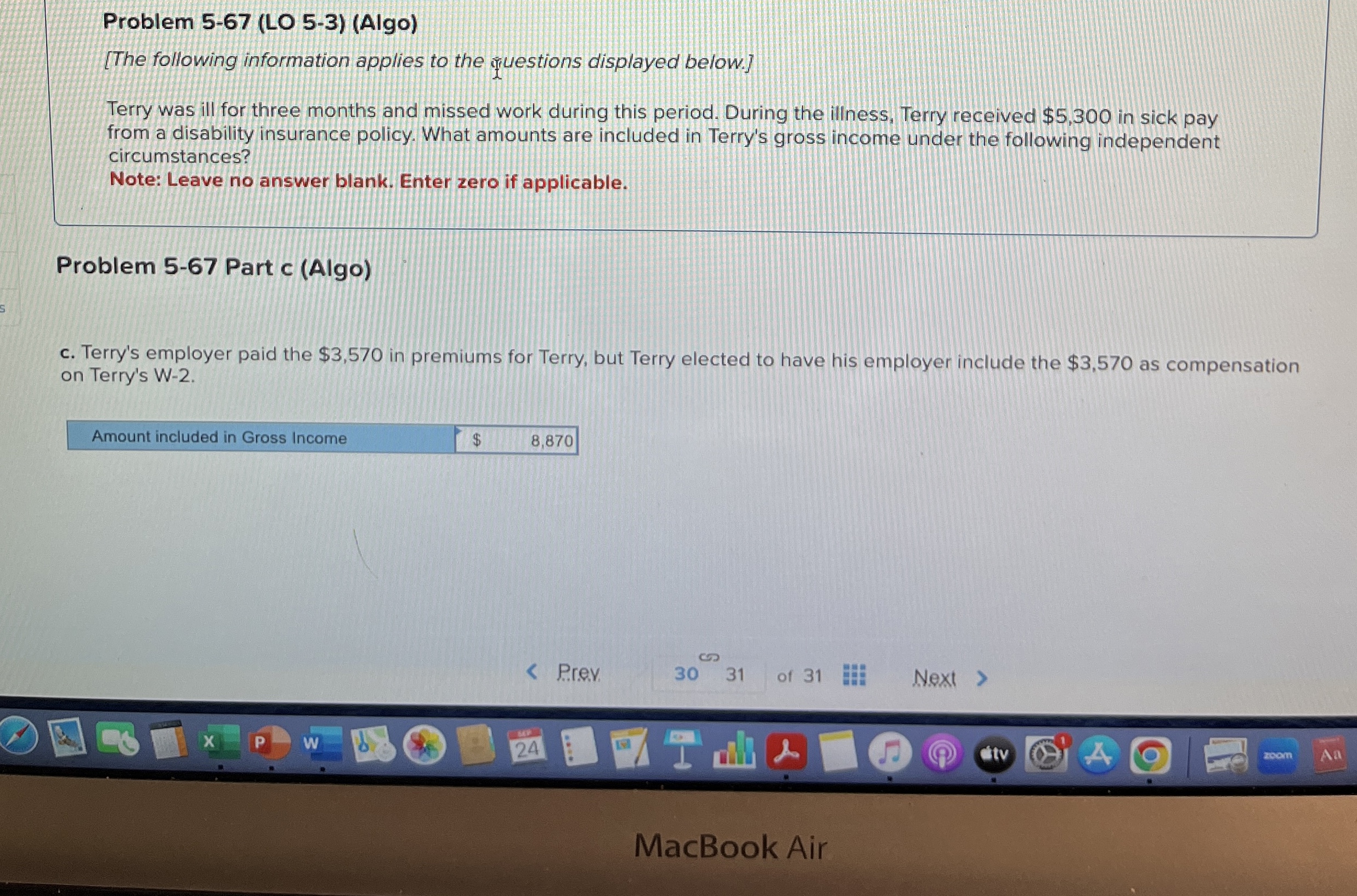 Solved Problem 5-67 (LO 5-3) (Algo)[The following | Chegg.com