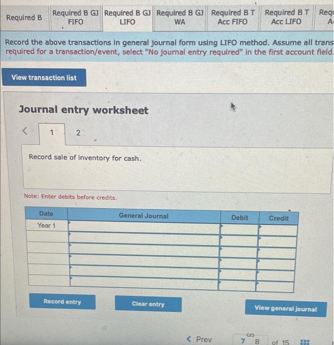 Solved Journal entry worksheet Record sale of | Chegg.com