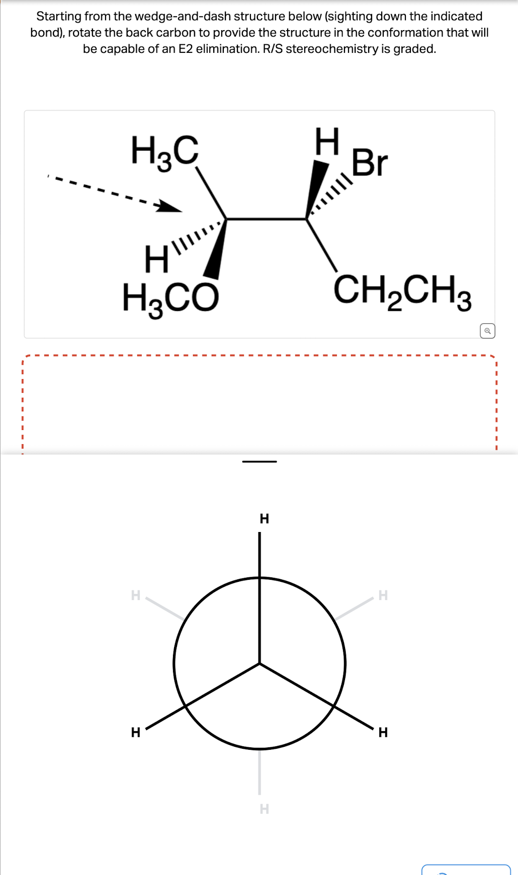Solved Starting from the wedge-and-dash structure below | Chegg.com