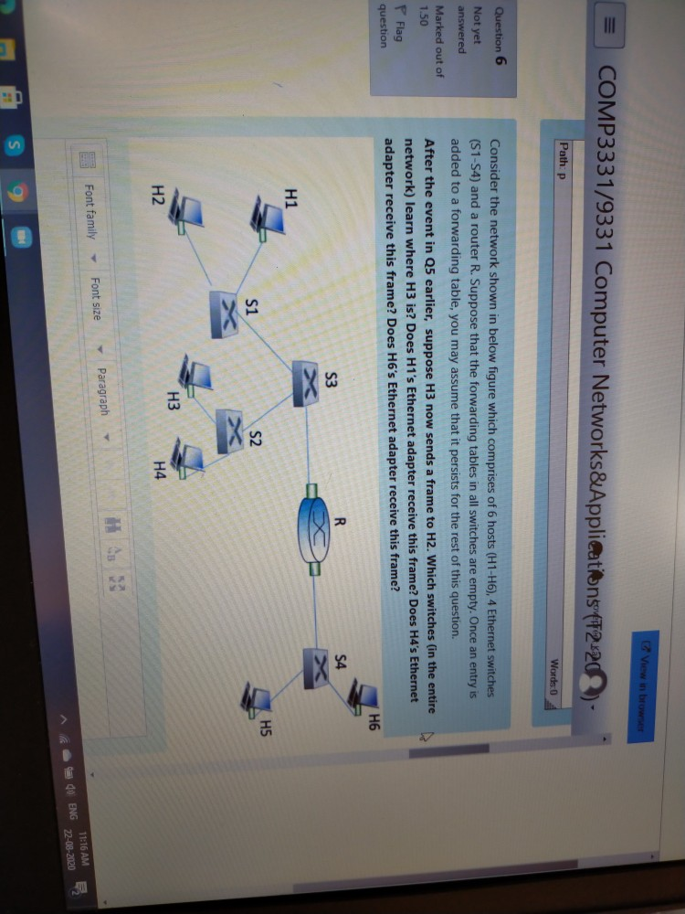 Solved 2 View in browser COMP3331/9331 Computer | Chegg.com