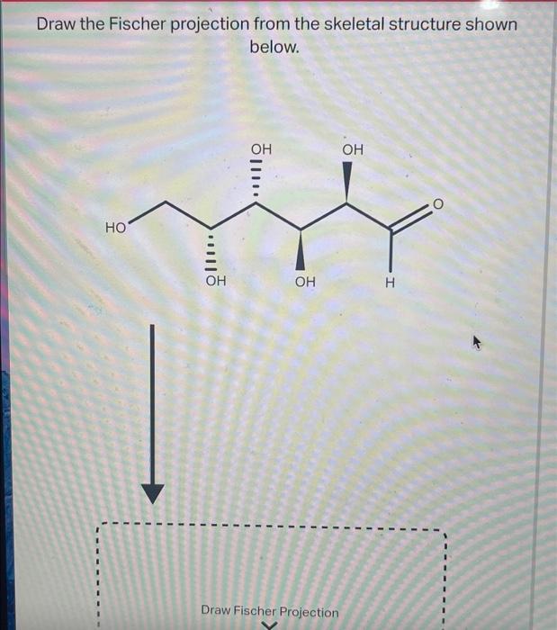 Solved Draw the Fischer projection from the skeletal | Chegg.com