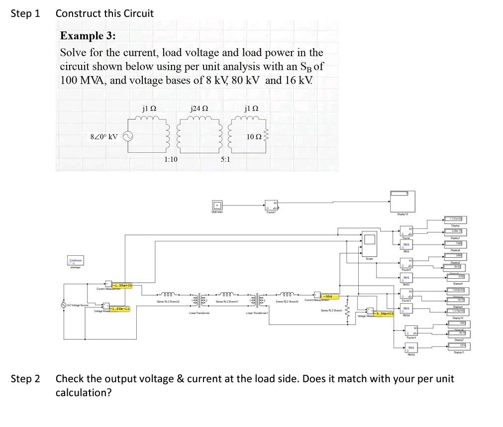 Solved Example 3: Solve for the current, load voltage and | Chegg.com