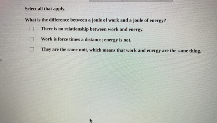Solved Select all that apply. What is the difference between | Chegg.com