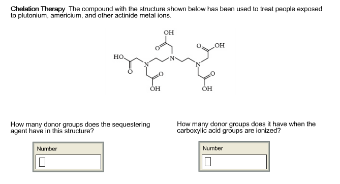 Solved Chelation Therapy The compound with the structure | Chegg.com