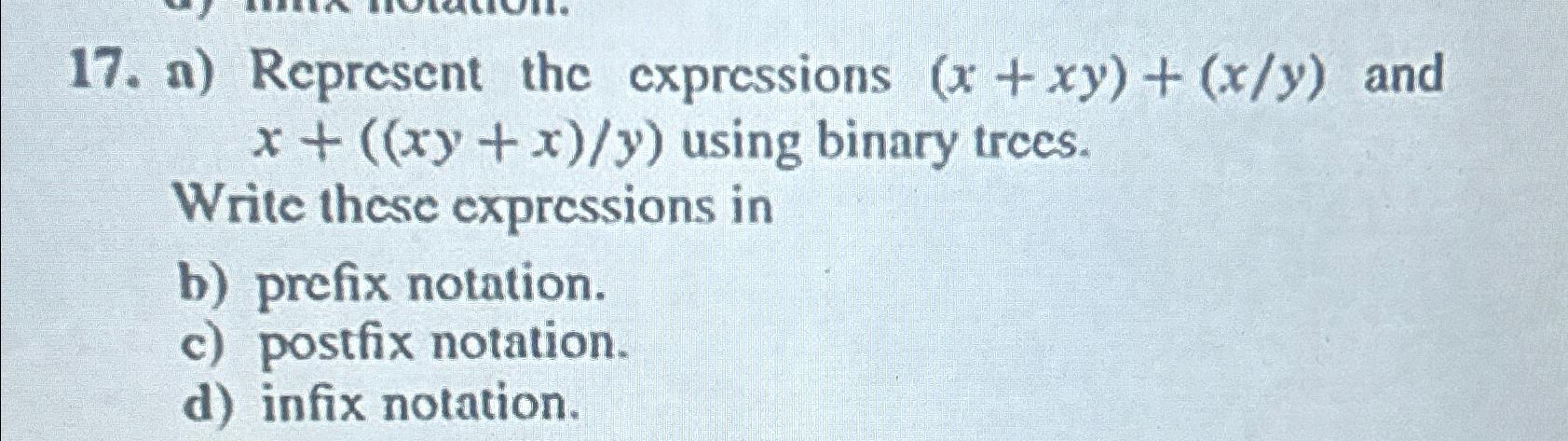 Solved a) ﻿Represent the expressions (x+xy)+(xy) ﻿and | Chegg.com