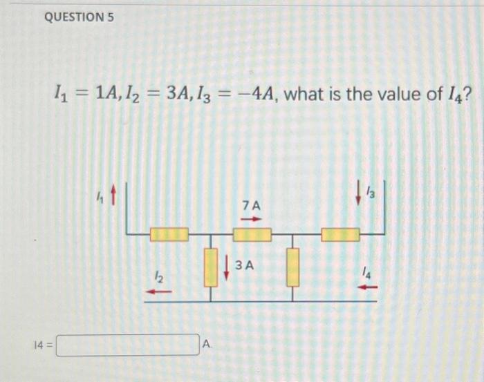 Solved I1=1A,I2=3A,I3=−4A, what is the value of I4? | Chegg.com