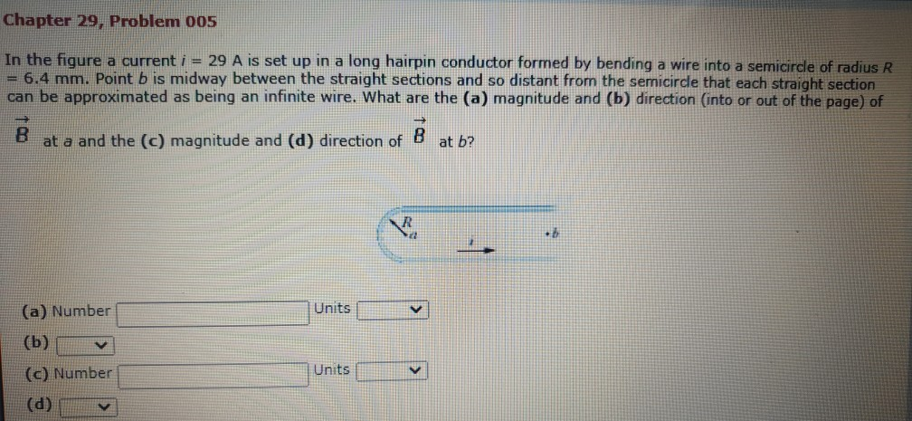 Solved Chapter 29, Problem 005 In the figure a current i = | Chegg.com