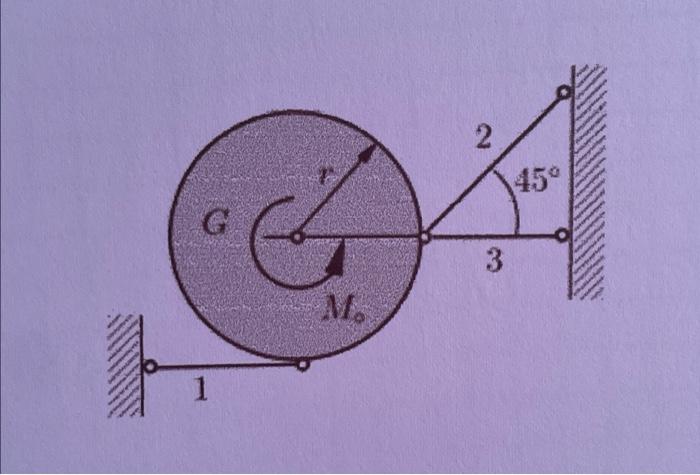 Solved a homogeneous wedge disk (weight G, radius r) is held | Chegg.com