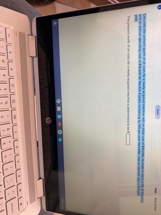 Solved Seved Help Save & Exit Calculate the present worth of | Chegg.com