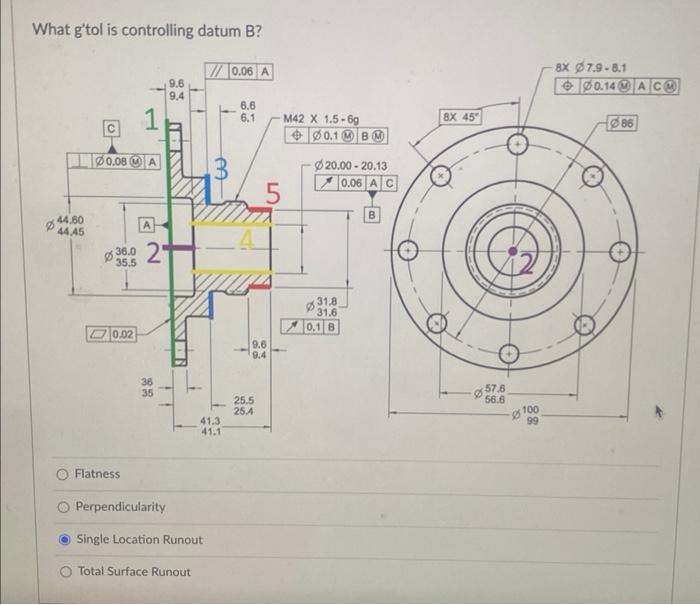 Solved What g′ tol is controlling datum B? Flatness | Chegg.com