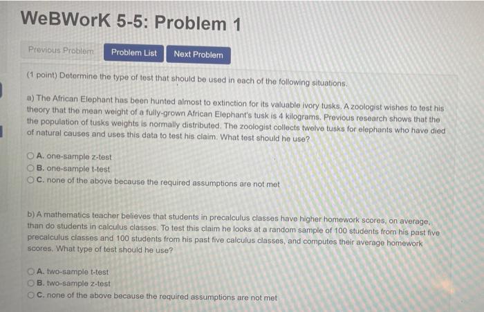 Solved WebWork 5-5: Problem 1 Previous Problem Problem List | Chegg.com