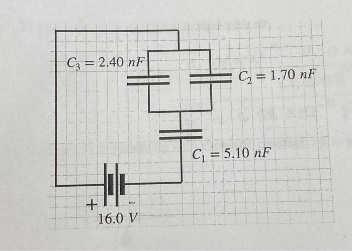 Solved Three capacitors are conmected to an ideal battery.A. | Chegg.com