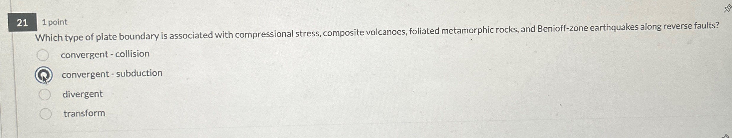 Solved 211 ﻿pointWhich type of plate boundary is associated | Chegg.com
