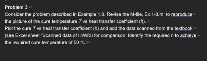 Problem 3 Consider the problem described in Example | Chegg.com