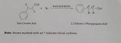 Solved how many moles is trans cinnamic acid and | Chegg.com