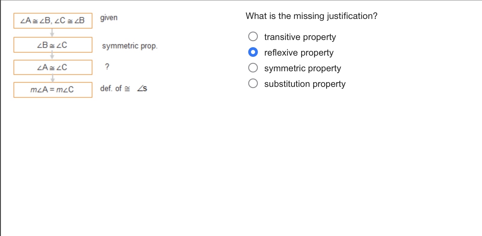 Solved ??A~??B=,?C~??B=givensymmetric prop. m?A=m?Cm?A=m?C | Chegg.com