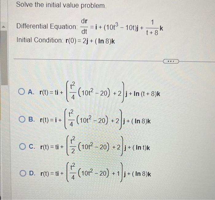 Solved Solve the initial value problem. Differential | Chegg.com