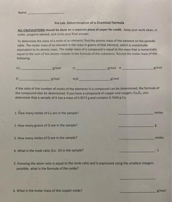 ALL CALCULATIONS should be done on a separate piece | Chegg.com