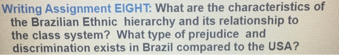 Solved 1. What are the characteristics of the Brazilian | Chegg.com