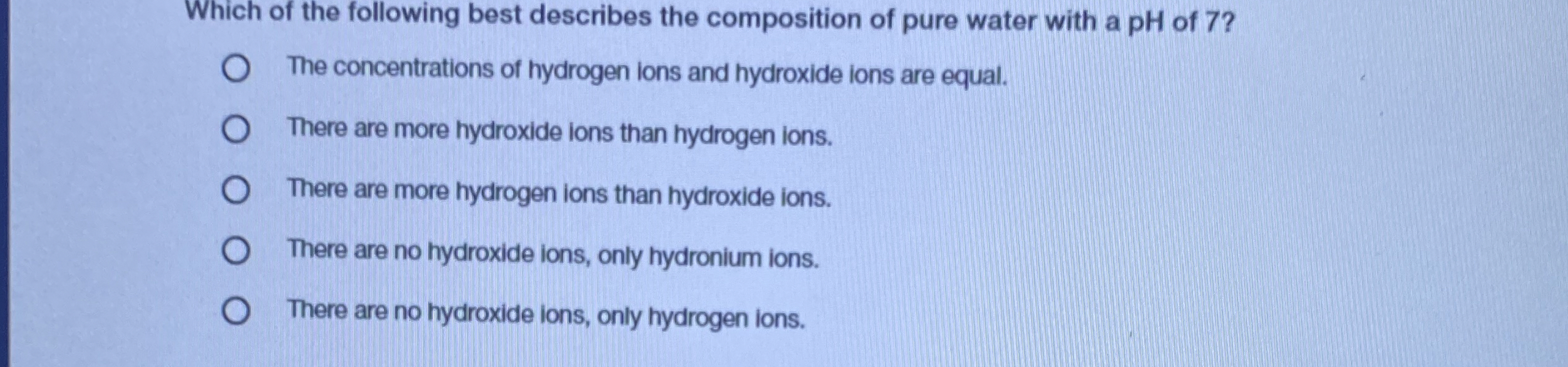 Solved Which of the following best describes the composition | Chegg.com