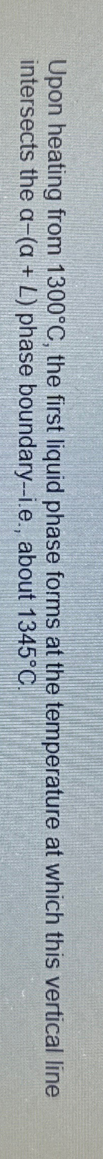 Solved Upon heating from 1300°C, ﻿the first liquid phase | Chegg.com