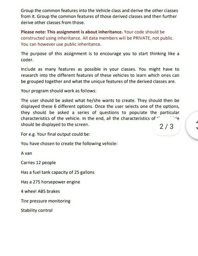 Solved 30-3 Object Oriented Programming Assignments | Chegg.com