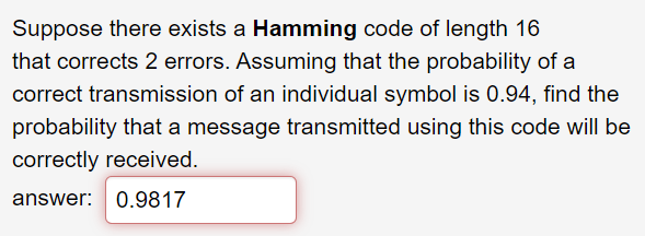 Suppose there exists a Hamming code of length 16that | Chegg.com