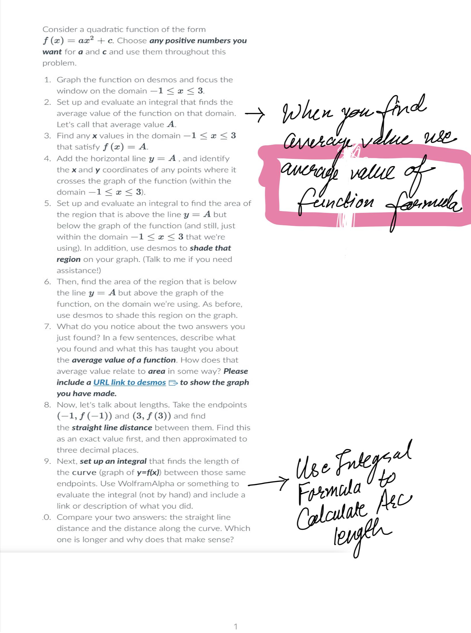 Solved Consider a quadratic function of the form f(x)=ax2+c. | Chegg.com