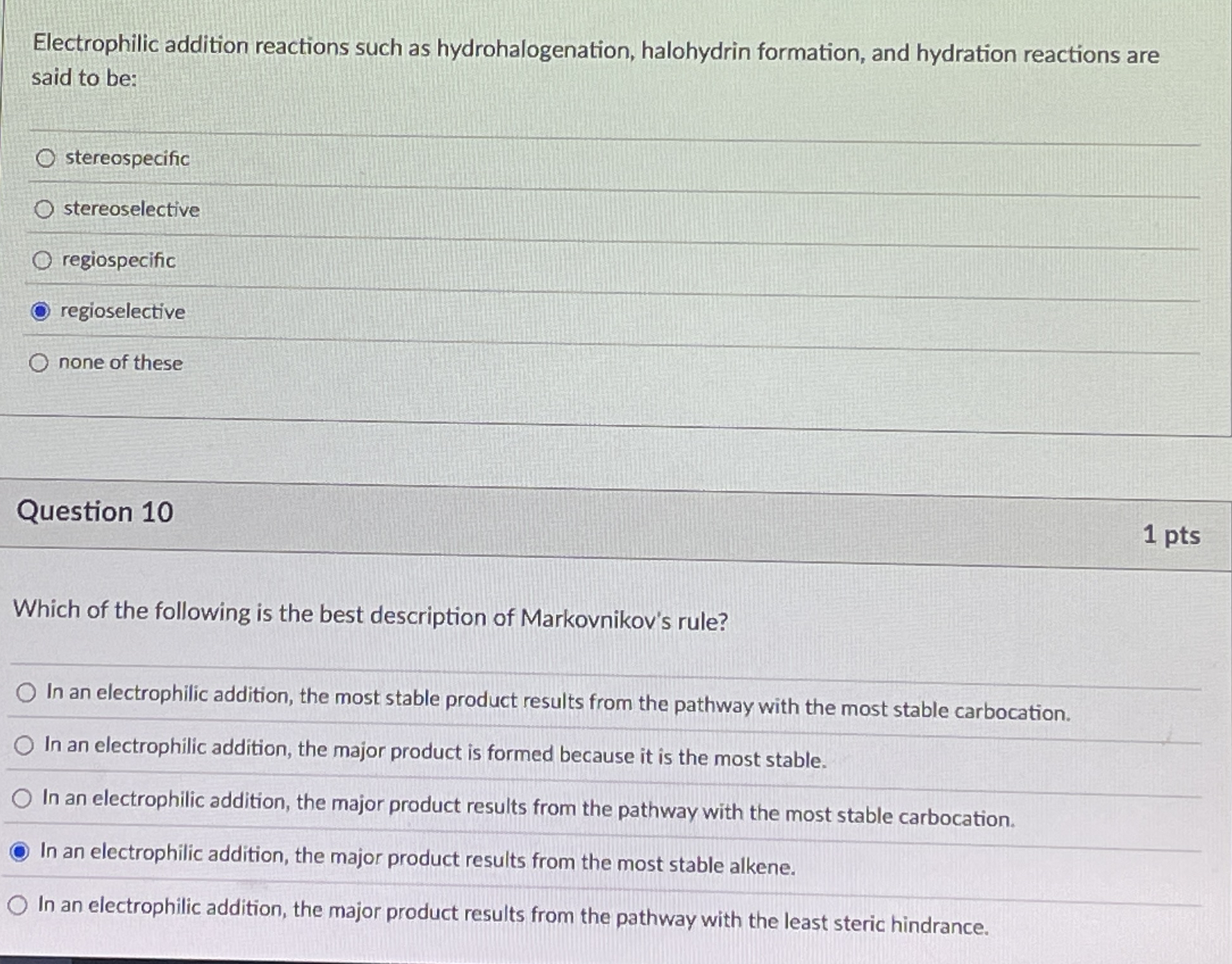 Solved Electrophilic addition reactions such as | Chegg.com