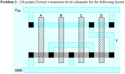 Solved Extract a transistor-level schematic for the | Chegg.com