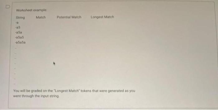 Solved Recall that, for a list of regular expressions, the | Chegg.com