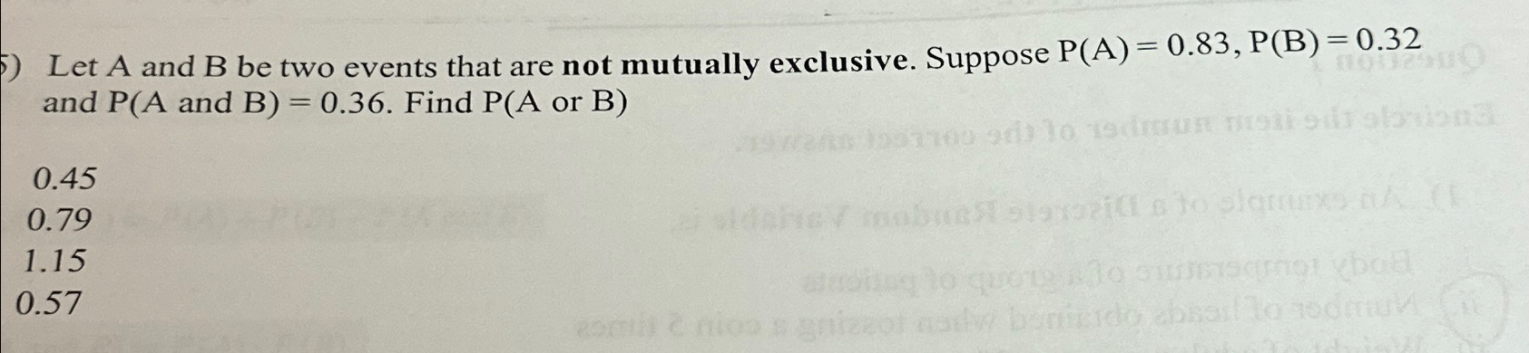 Solved Let A and B ﻿be two events that are not mutually | Chegg.com