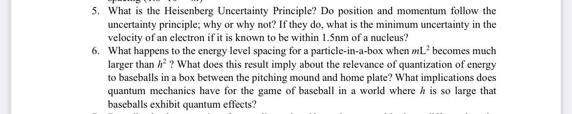 Solved What is the Heisenberg Uncertainty Principle? Do | Chegg.com