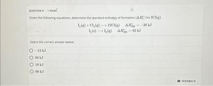 Solved Given the following equations, determine the standard | Chegg.com