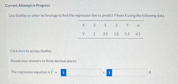 Solved Current Attempt in Progress Use StatKey or other | Chegg.com