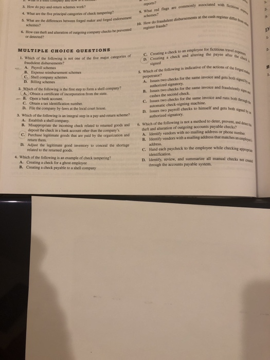 Solved report What red flags are commonly associated with | Chegg.com