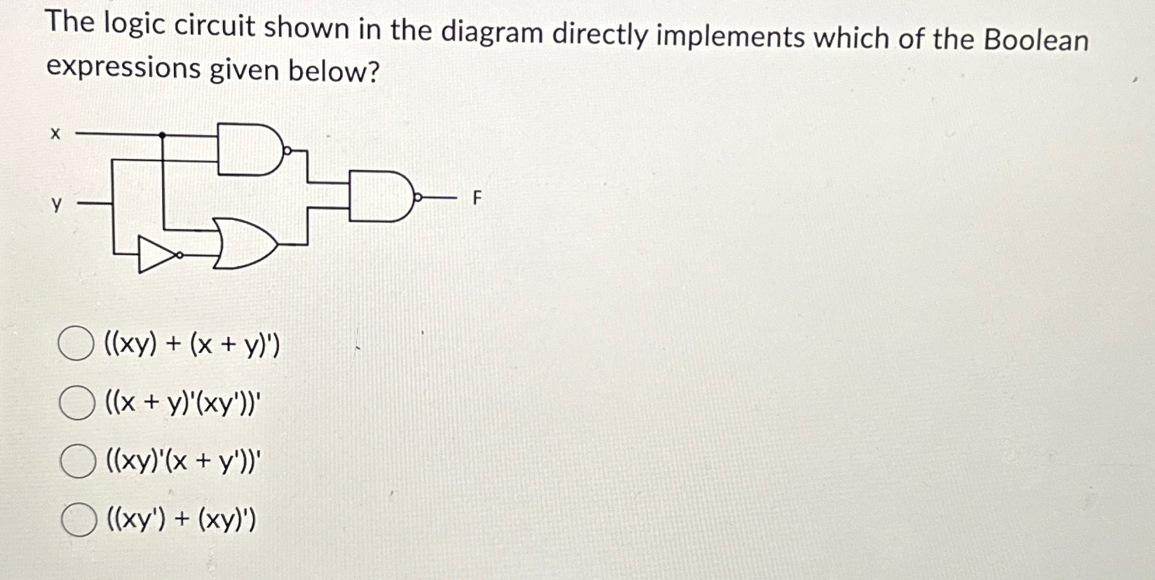 Solved The logic circuit shown in the diagram directly | Chegg.com